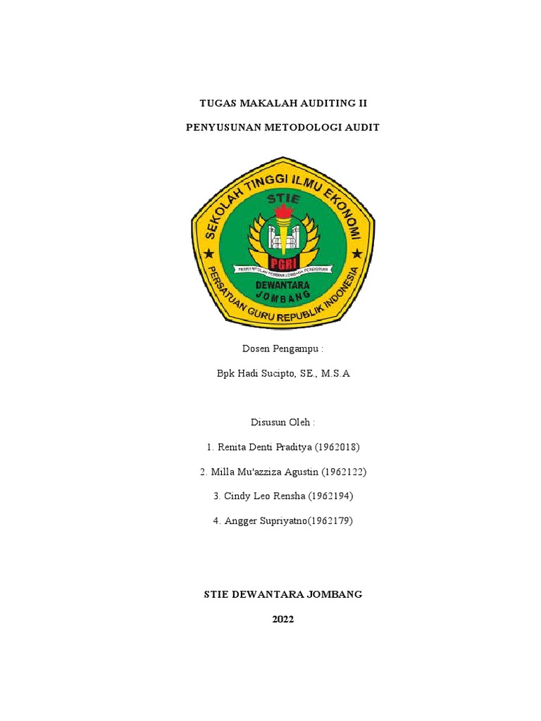 Makalah - Kel 1 - Auditing Ii - Penyusunan Metodologi Audit | PDF