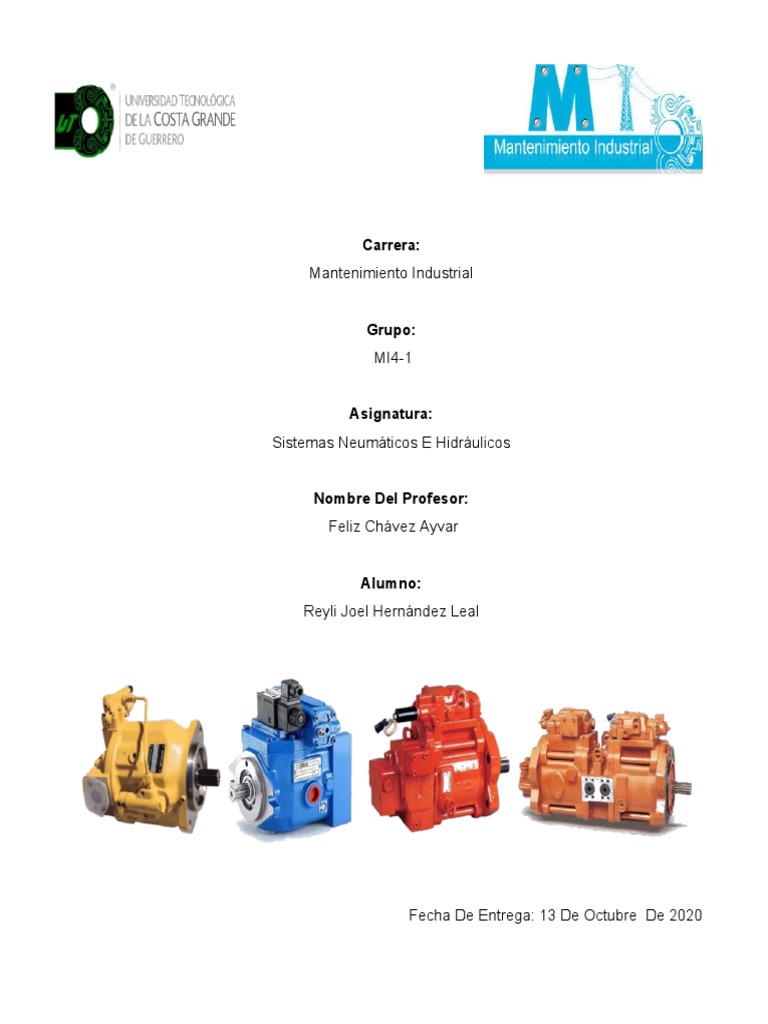 Tarea 2.4 Mantenimiento A Bombas Hidráulicas | PDF | Tornillo | Bomba