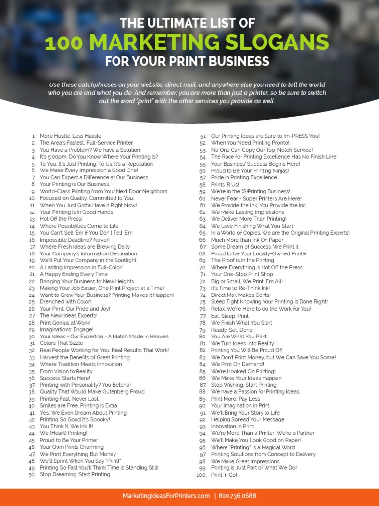 Print Slogans | PDF | Printing