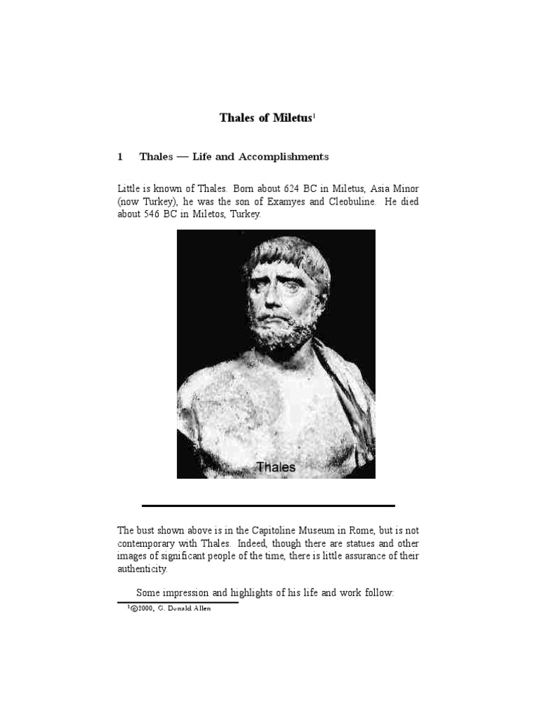 Thales of Miletus | PDF | Theorem | Triangle