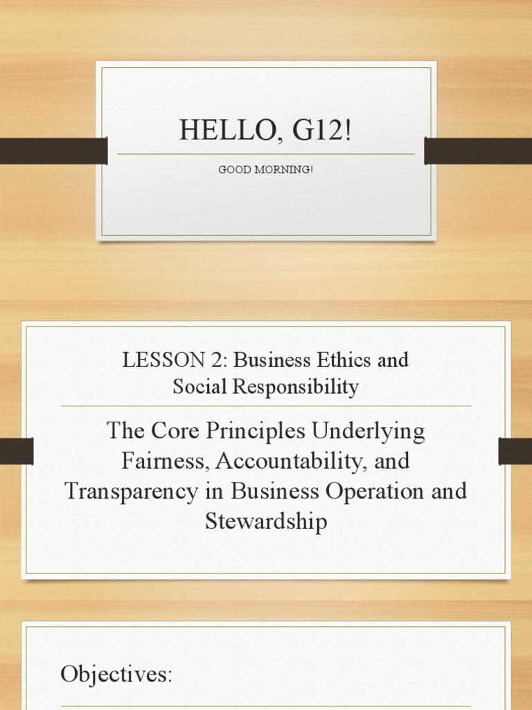 Principles of Fairness, Accountability, Transparency and Competence in ...