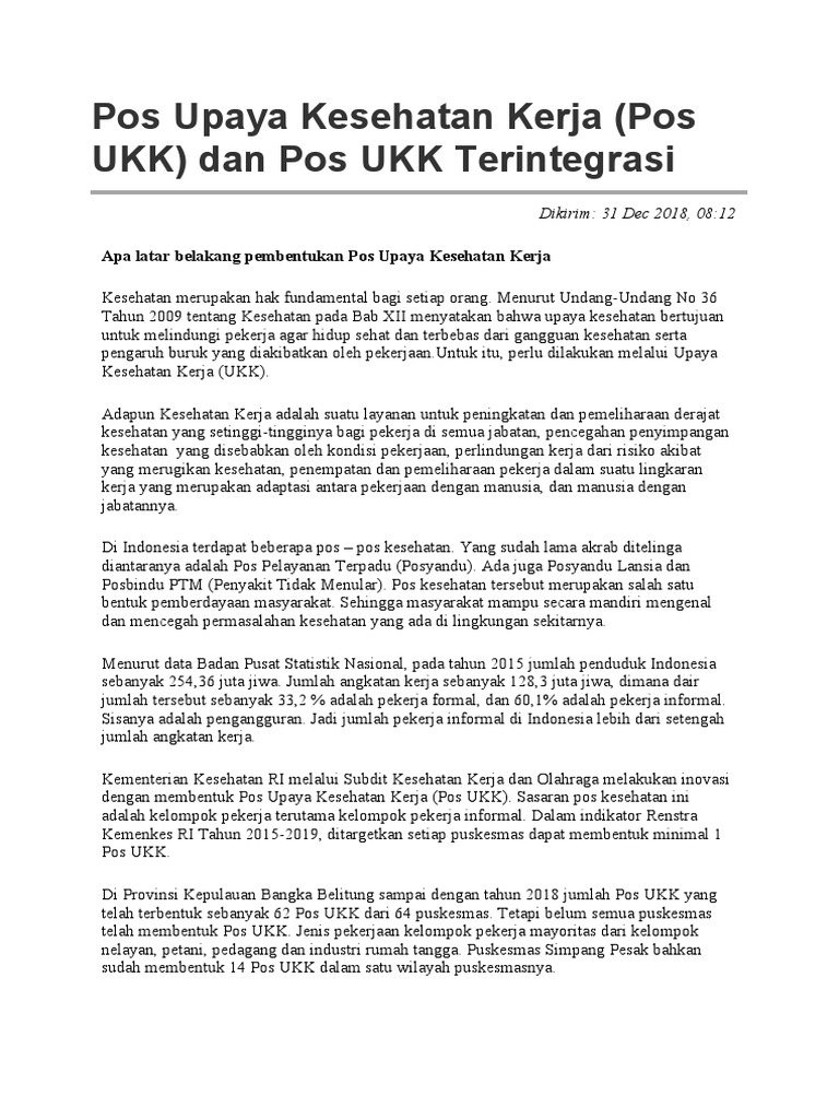 Pos Ukk | PDF | Ilmu Sosial