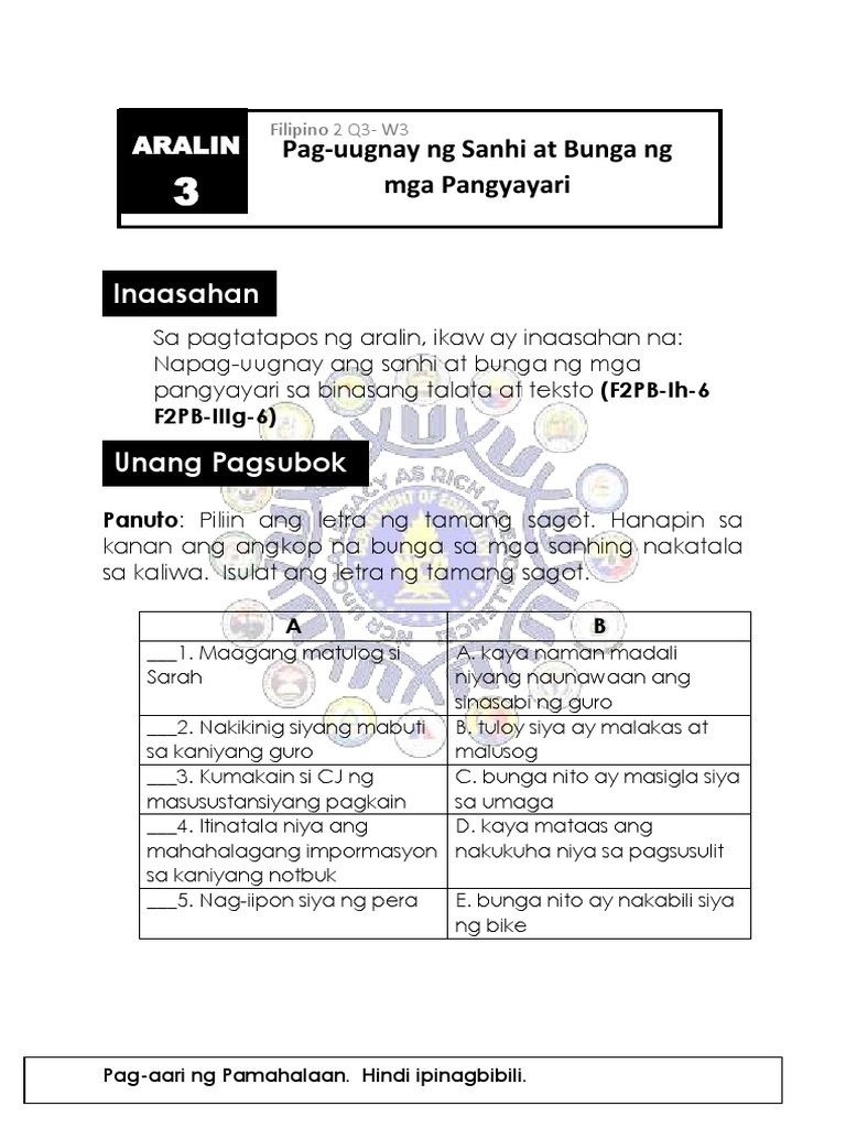 Filipino 2 Q3 Week 3 | PDF