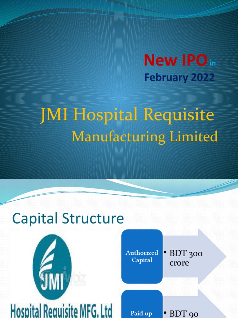 New Ipo: JMI Hospital Requisite | PDF