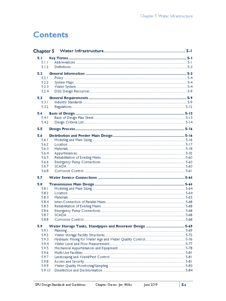 Water Infrastructure Design Standards and Guidelines | PDF | Pipe ...