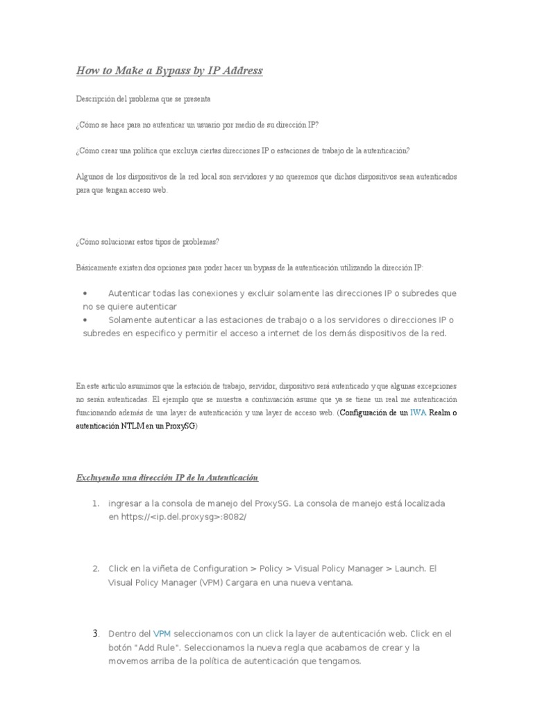 Como Hacer Un Bypass Por IP | PDF | Dirección IP | Autenticación