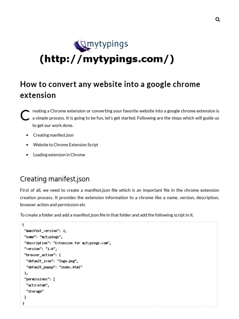 How To Convert Any Website Into A Google Chrome Extension | PDF ... How To Convert Any Website Into A Google Chrome Extension | PDF ...