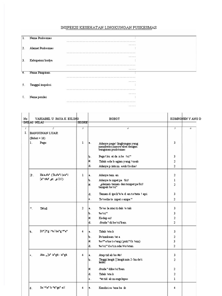 Form Ikl Puskesmas | PDF