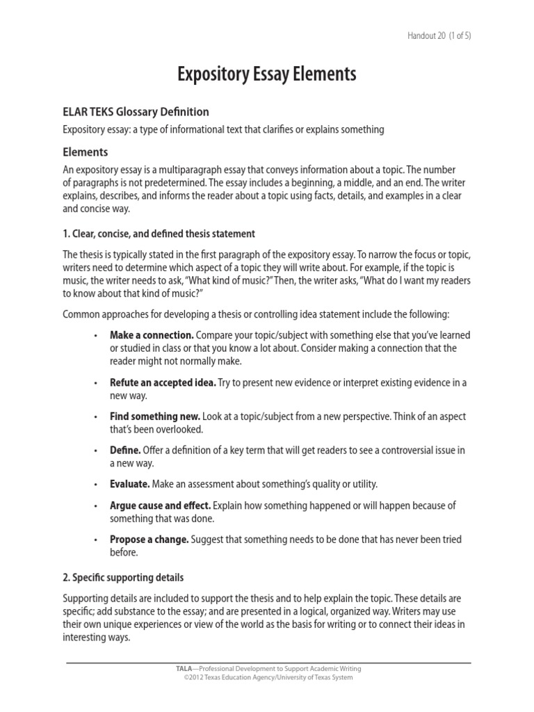 Expository Essay Writing | PDF | Essays | Writers