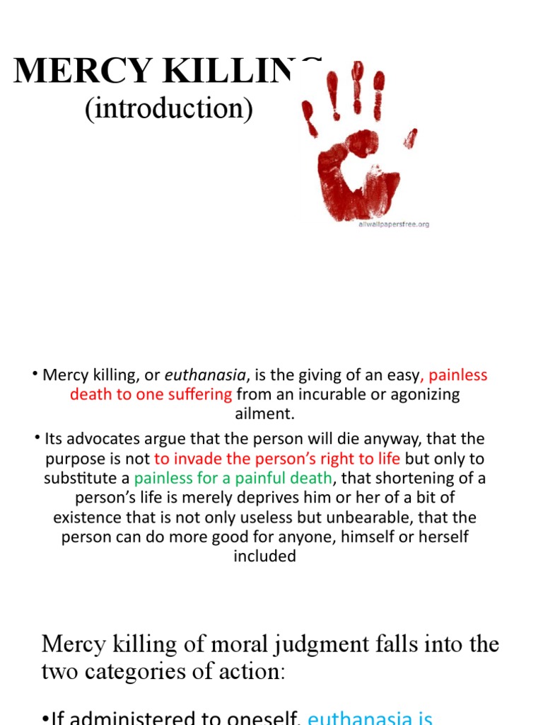 (Introduction) : Mercy Killing | PDF