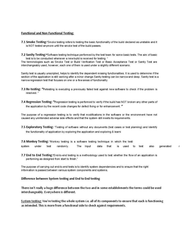 Testing Notes | PDF | Software Testing | Usability