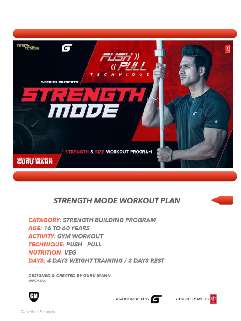 STRENGTH MODE Workout Plan by Guru Mann | PDF