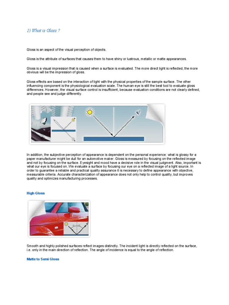 Understanding Gloss Measurement Techniques | PDF | Atomic | Natural ...