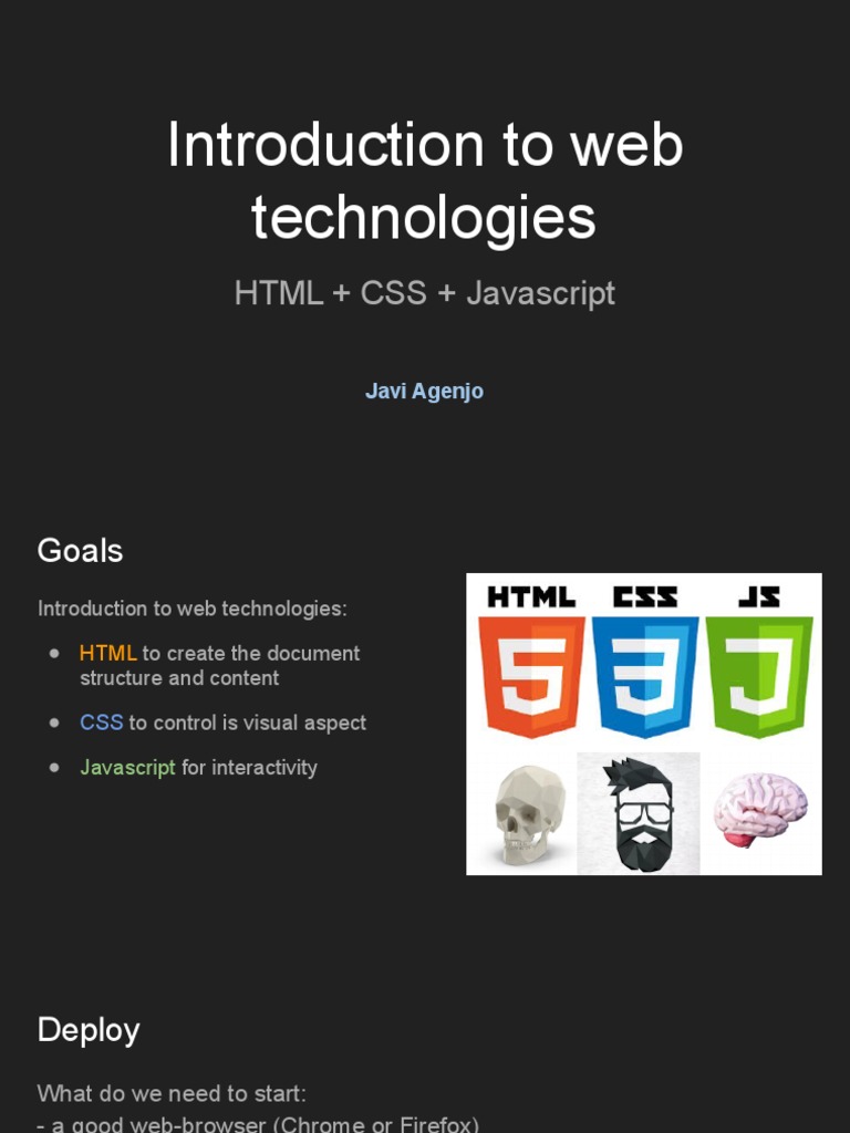 Introduction To HTML+CSS+Javascript | PDF | Html Element | Html