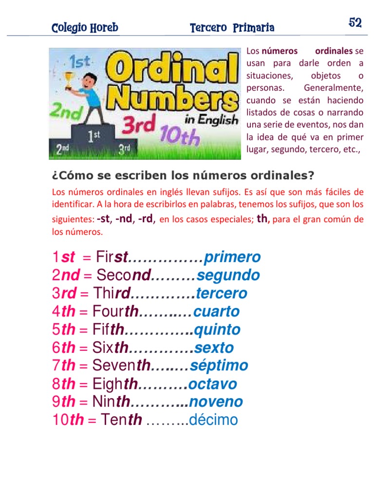Ordinal Numbers | PDF