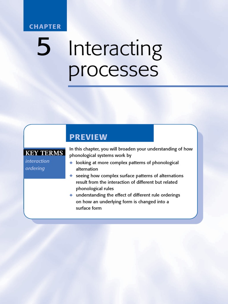 Odden - 2013 - Chapter 5 - Interacting Processes | PDF | Consonant ...