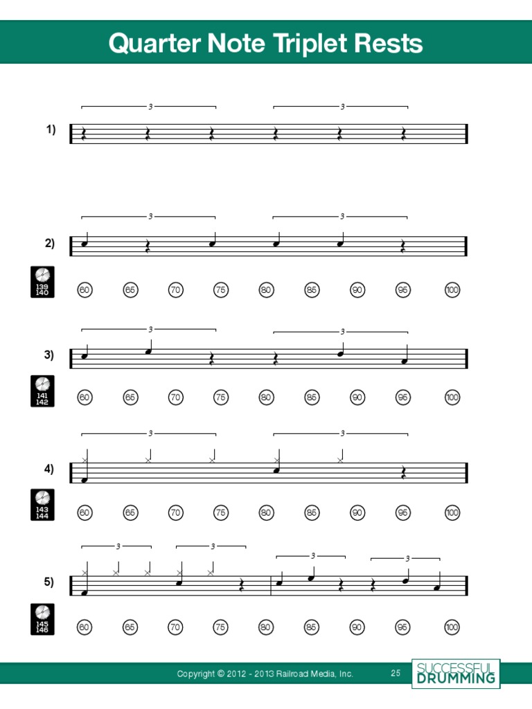 Quarter Note Triplet Rests: By: Jared Falk | PDF | Musical Notation ...