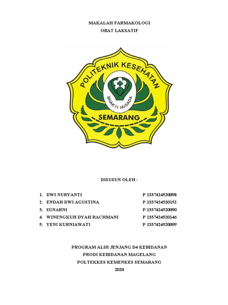 Obat Laksatif: Pengertian dan Golongan | PDF | Kesehatan Holistik ...