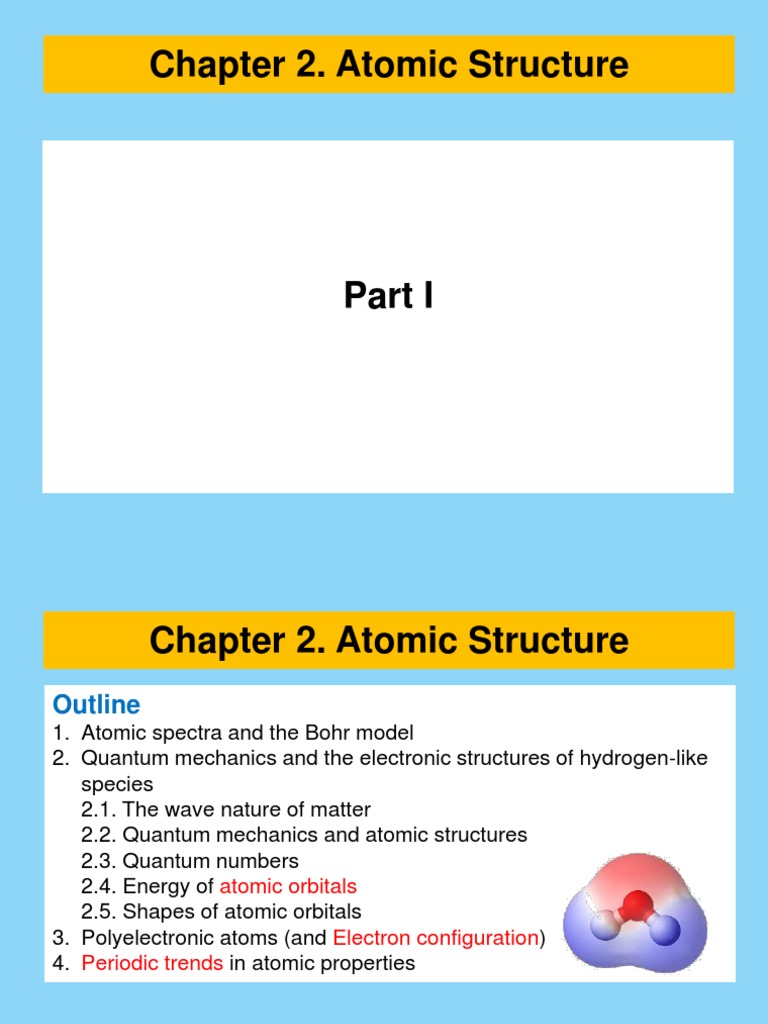 Chapter 2 Atomic Structure Part I Pdf Atomic Orbital