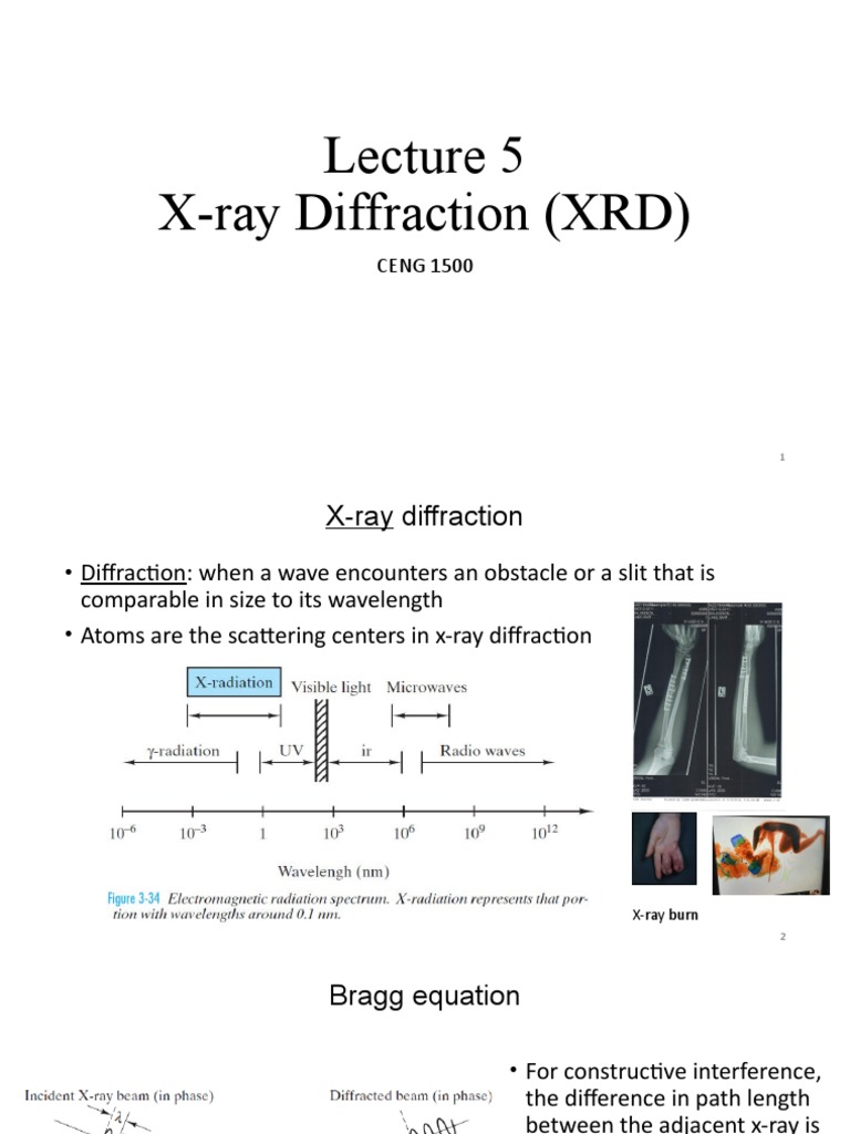 X-Ray Diffraction (XRD) : CENG 1500 | PDF | Diffraction | X Ray Crystallography