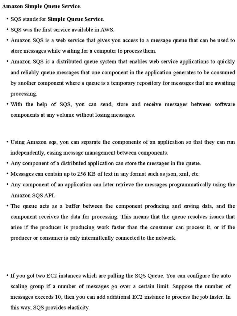 Amazon Simple Queue Service | PDF | Computing | Information Technology