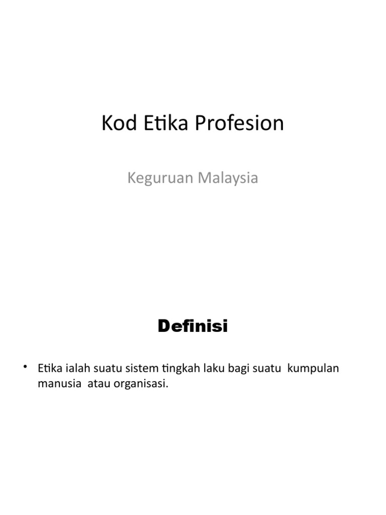 Kod Etika Profesion | PDF