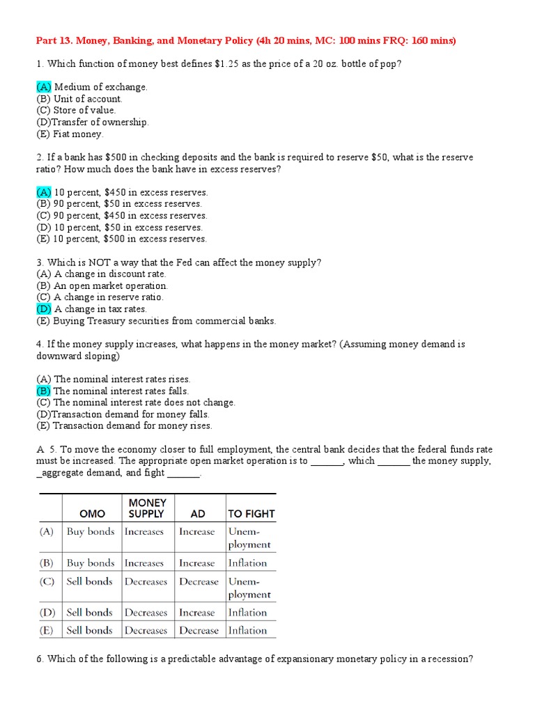 Money, Banking, and Monetary Policy | PDF | Money Supply | Money