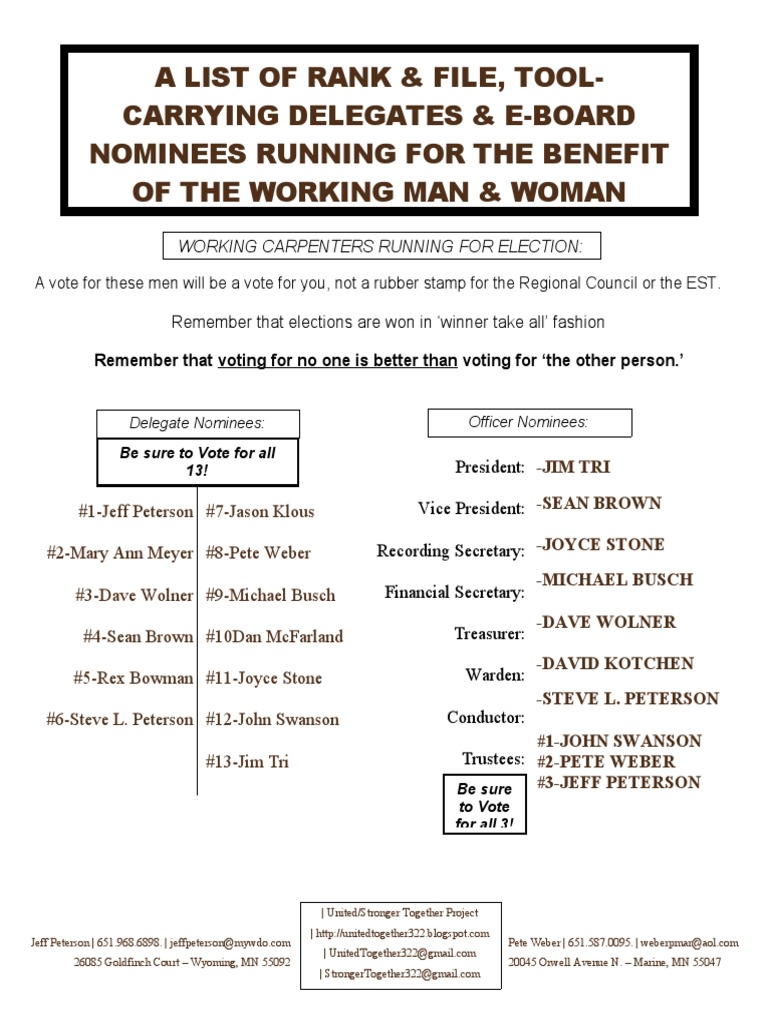 Large Format - Election Slate | PDF | Presidency Of The United States ...