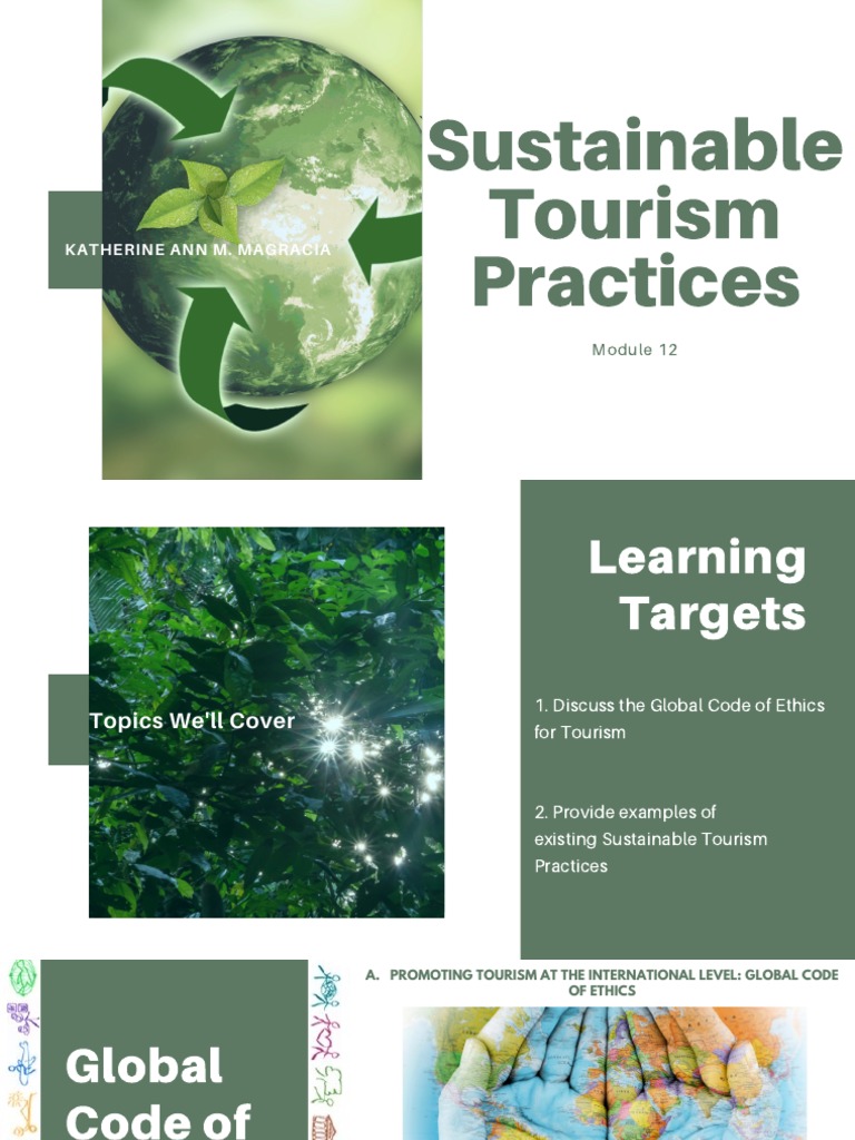 Sustainable Tourism Practices | PDF | Recycling | Sustainability