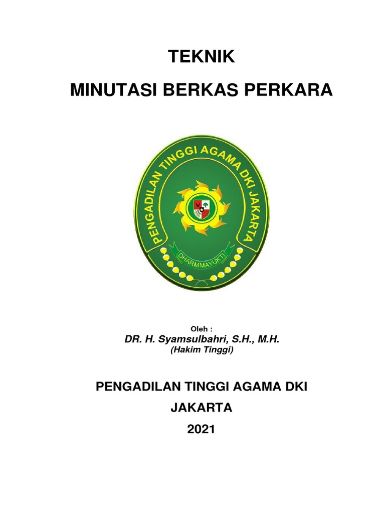 Modul Teknik Minutasi Berkas Perkara | PDF