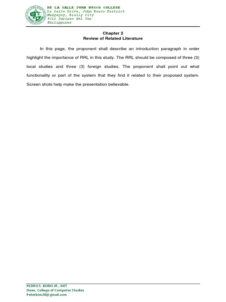 Module 5 - RRL Capstone Project Format (Part 2) | PDF