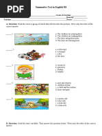 Summative Test Grade 3 | PDF