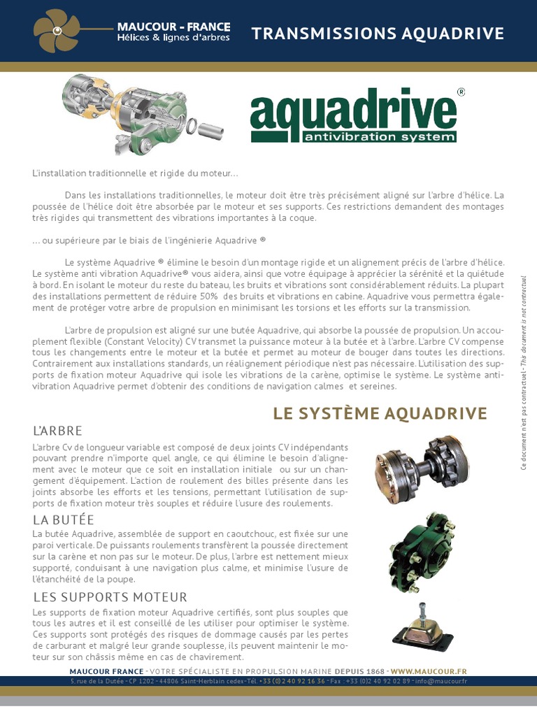 Aquadrive | PDF | Propulsion marine | Bateaux