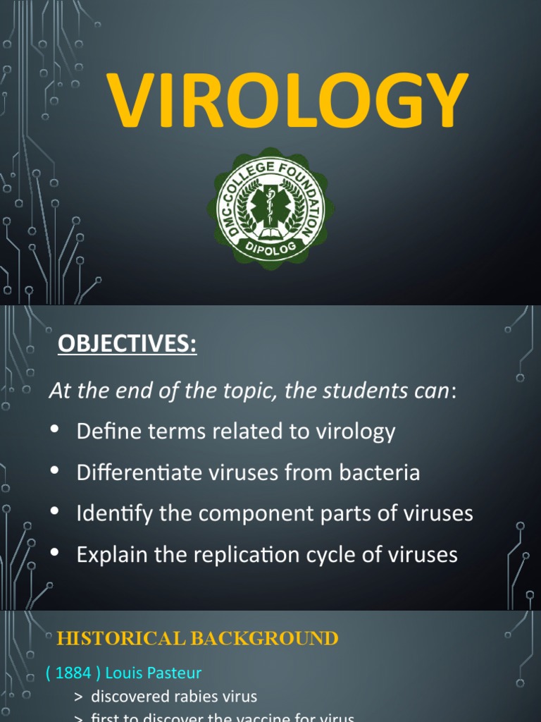 Viral Structure, Replication, and History: An Overview of Virology ...