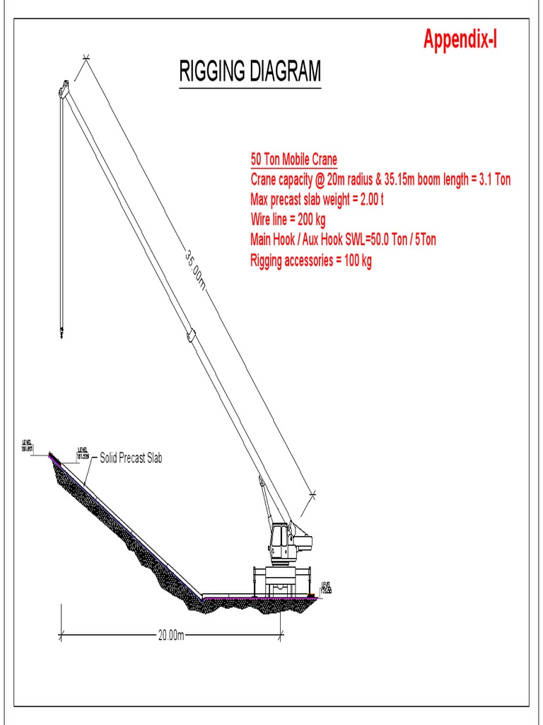 Rigging Diagram For Precast | PDF