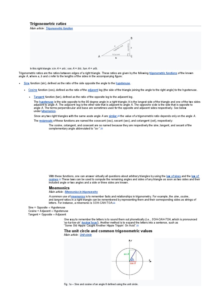 Trigonometry Study Material | PDF | Trigonometric Functions | Trigonometry
