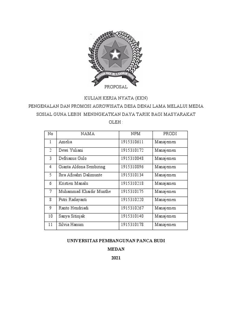 Berkas KKN - Format Proposal KKN Data Terbaru-1 | PDF