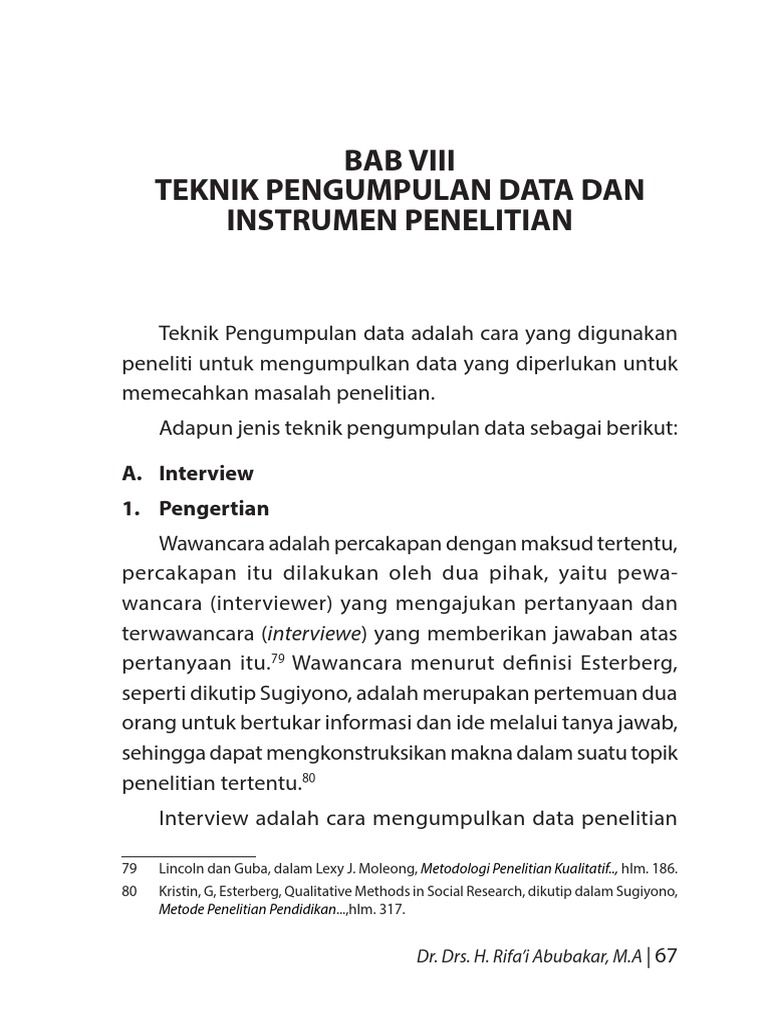 Teknik Pengumpulan Data Dan Instrumen Penelitian | PDF