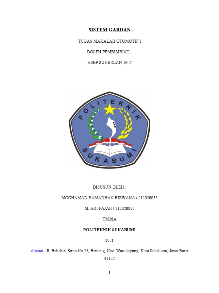 Komponen dan Fungsi Gardan Mobil | PDF