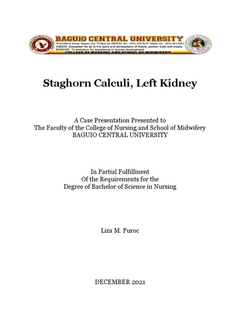 Staghorn Calculi | Download Free PDF | Kidney | Surgery