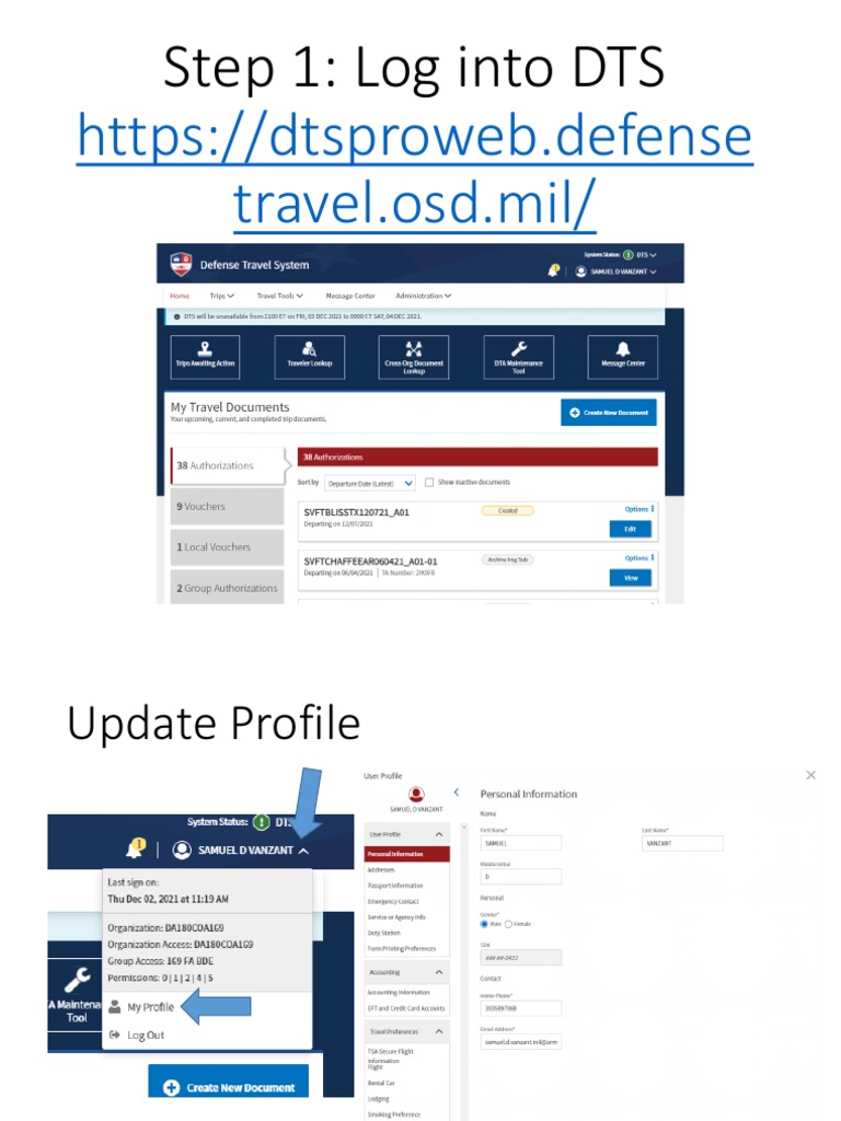 DTS Instructions | PDF