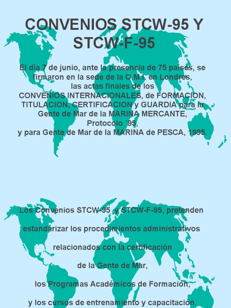 Convenio STCW 95 | PDF | Envío | Buques
