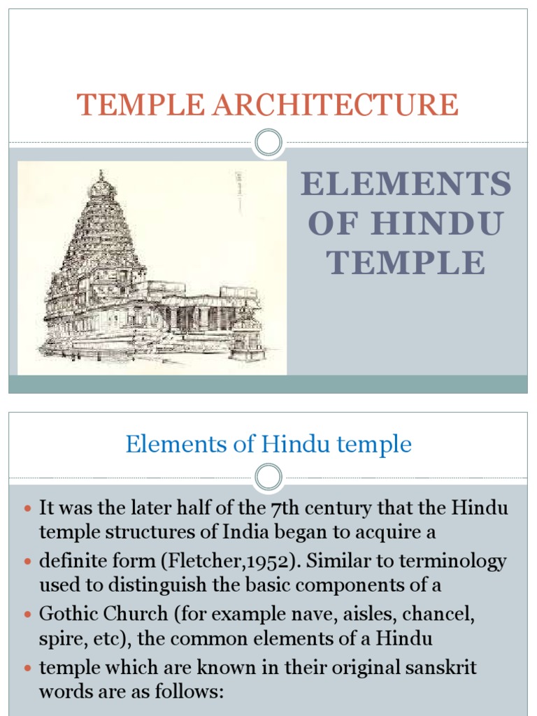 Temple Architecture: Elements of Hindu Temple | PDF | Temple ...
