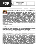 Dos Palabras Isabel Allende | PDF