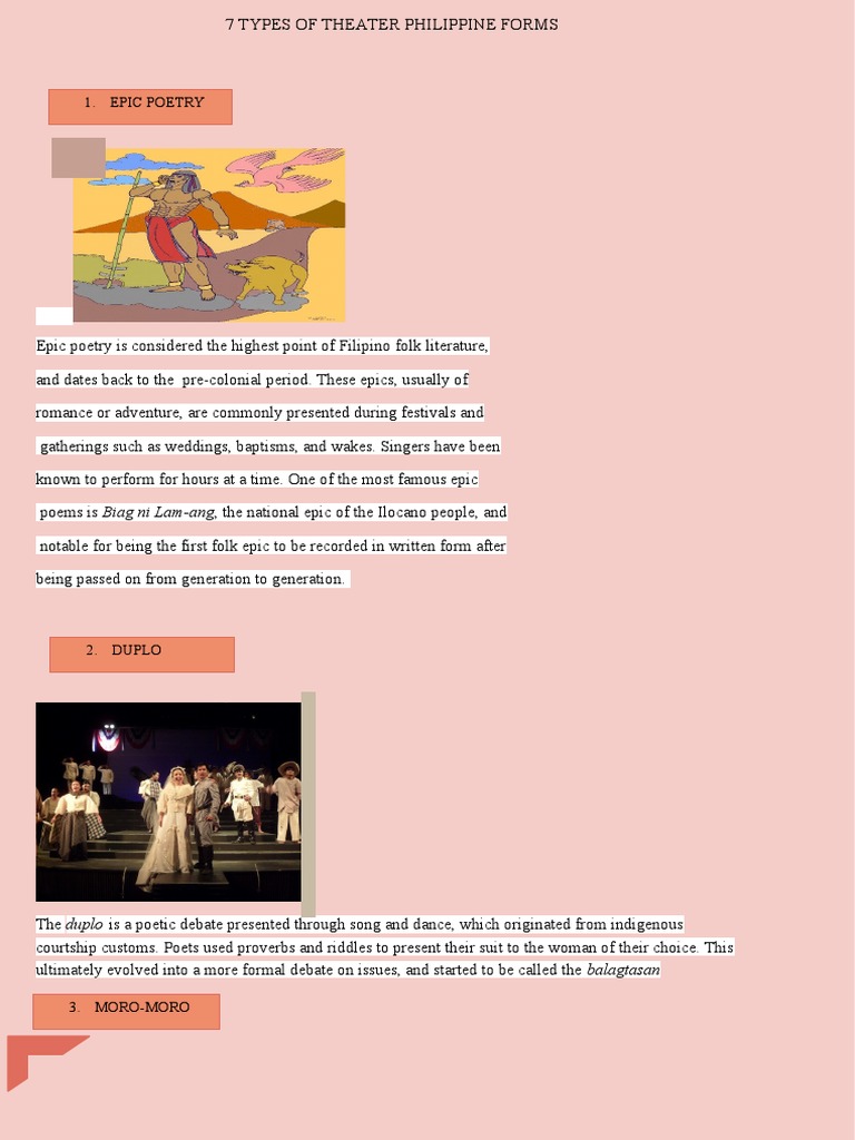 7 Types of Theater Philippine Forms | PDF