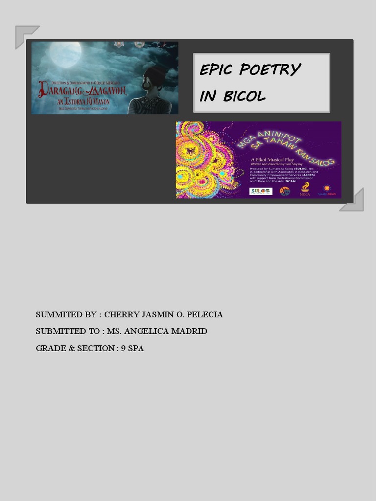 Epic Poetry in Bicol | PDF