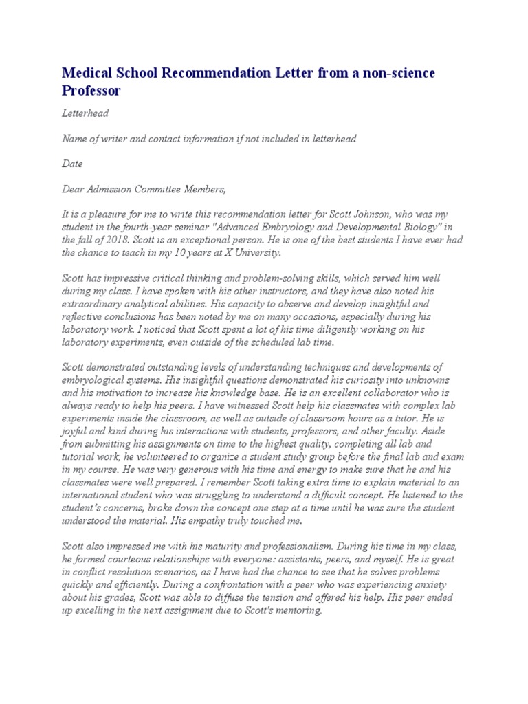 Recommendation Letter (Sample) | PDF | Laboratories | Experiment