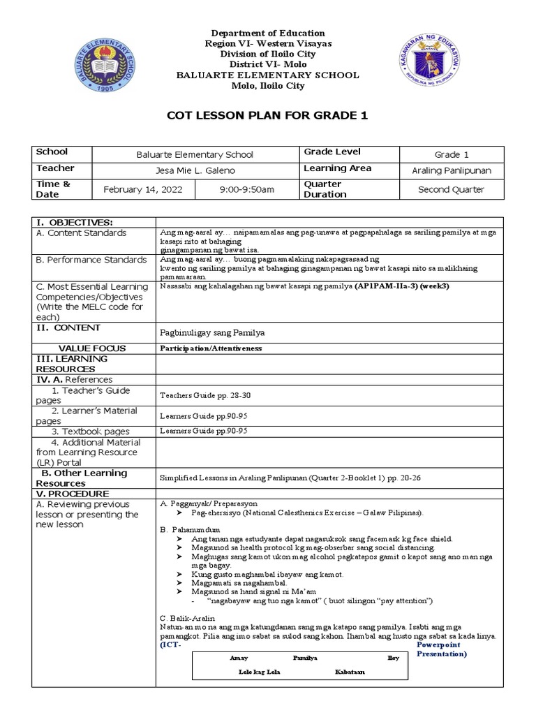 COT1-AP-MELC-NEW KRA-feb.14,2022 | PDF