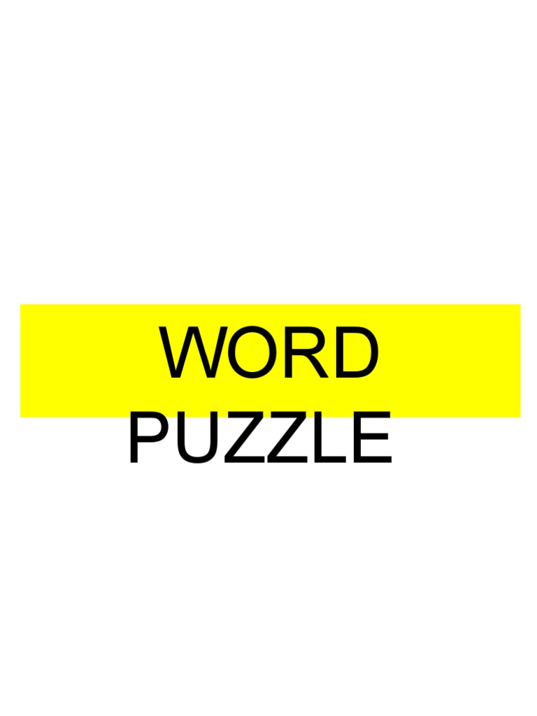 Word Puzzles | PDF
