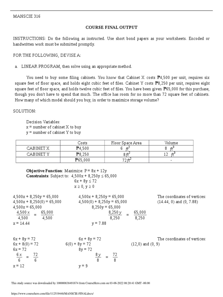 Manscie Final | PDF | Applied Mathematics